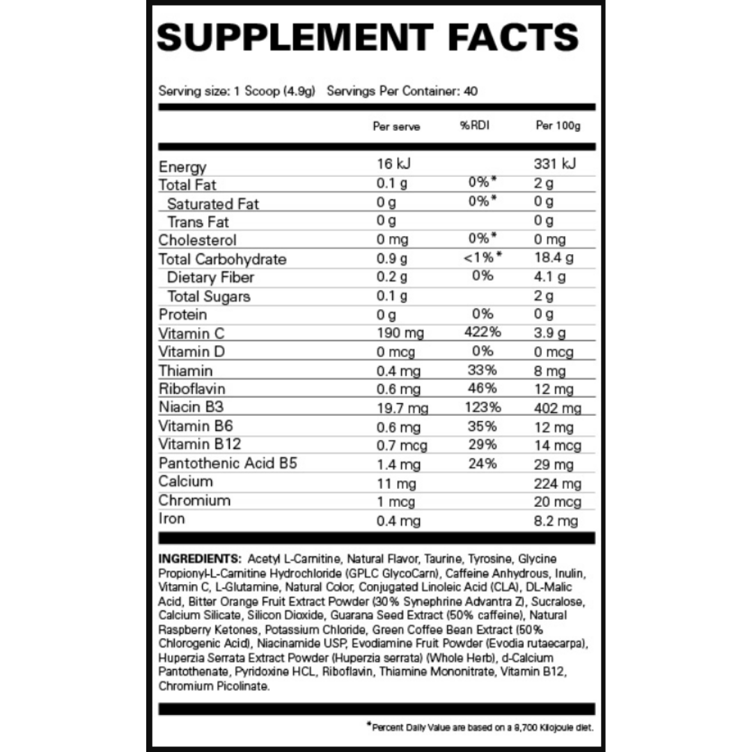 EHP Labs OxyShred Hardcore – Infinity Supplements